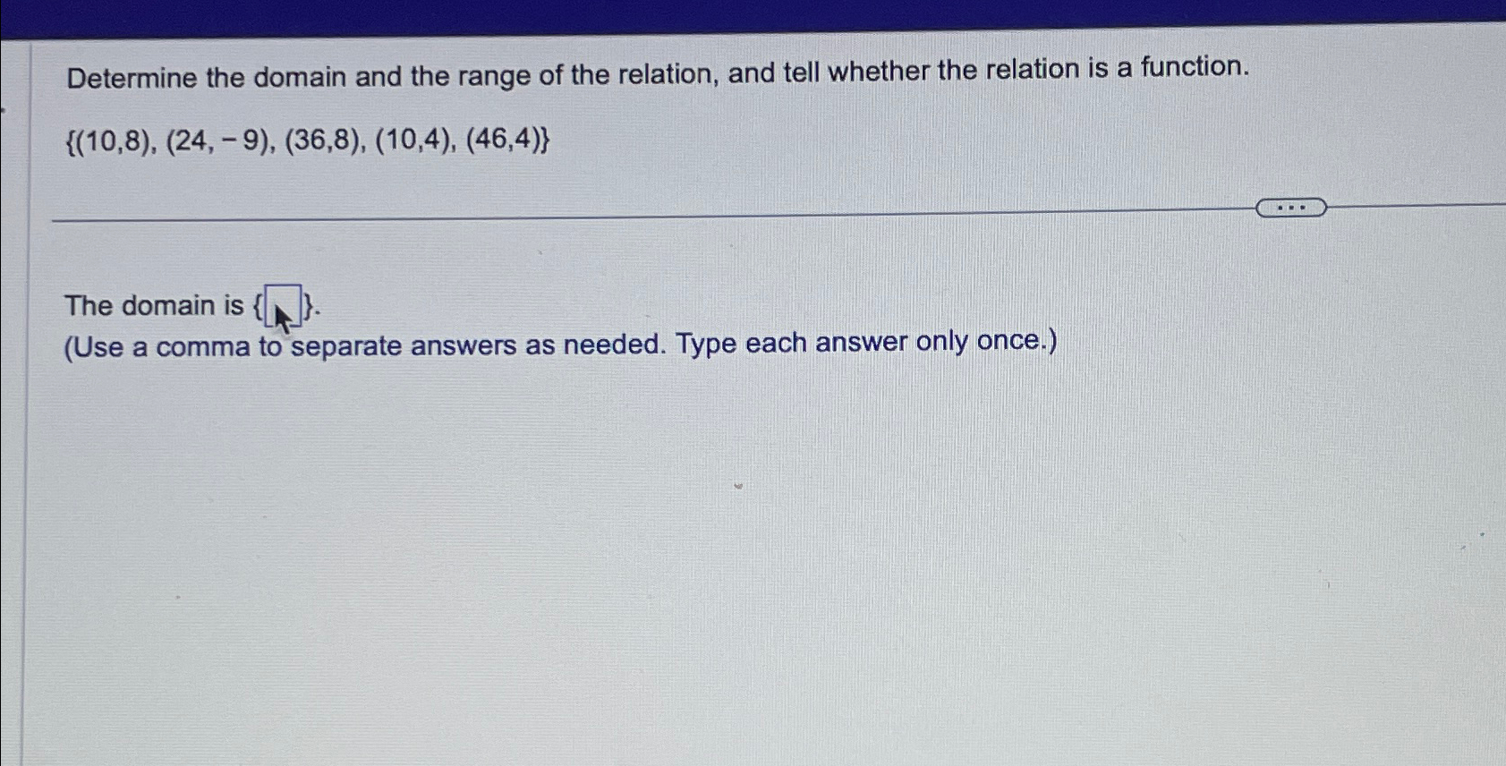 Solved Determine the domain and the range of the relation, | Chegg.com