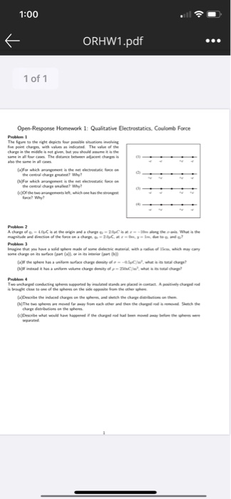 Solved 1:00 ORHW1.pdf 1 of 1 Open. Response Homework 1: | Chegg.com