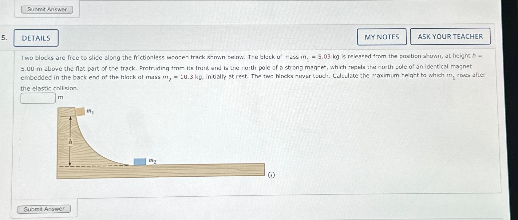 Solved Two blocks are free to slide along the frictionless | Chegg.com