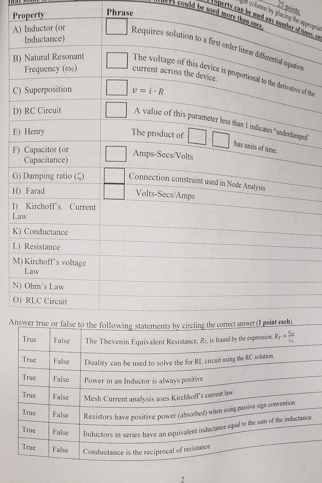 Solved Answer true or false to the following statements by | Chegg.com