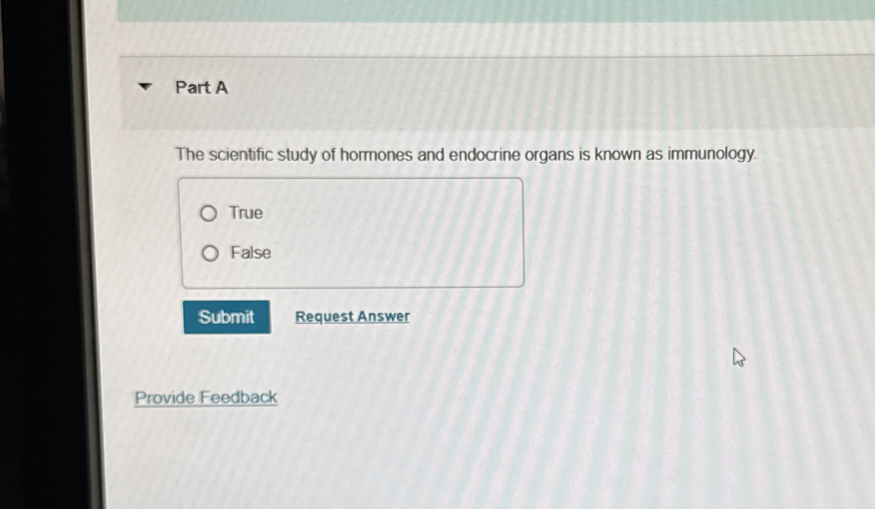 Solved Part AThe scientific study of hormones and endocrine | Chegg.com