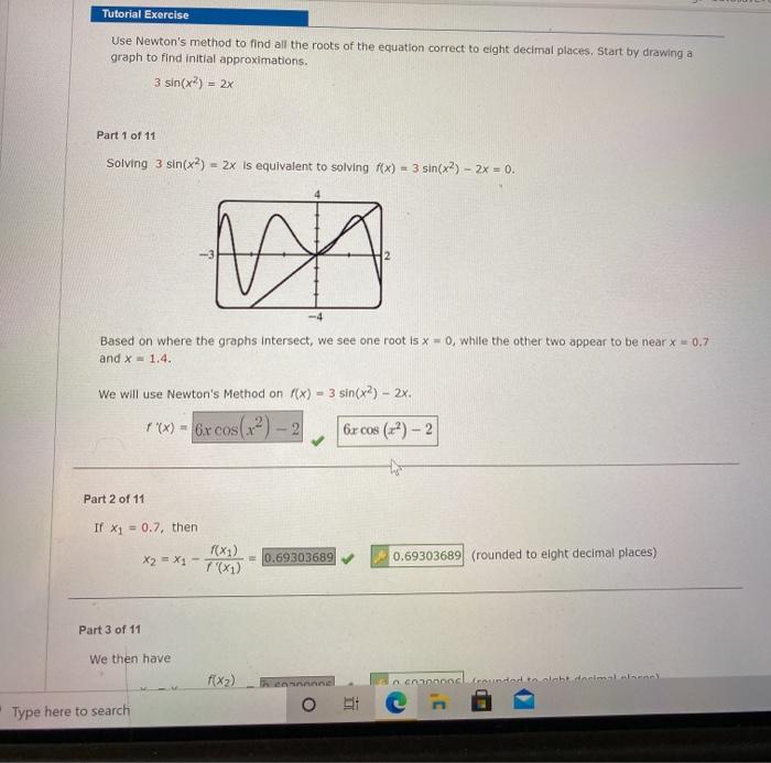 Solved Tutorial Exercise Use Newton's method to find all the | Chegg.com