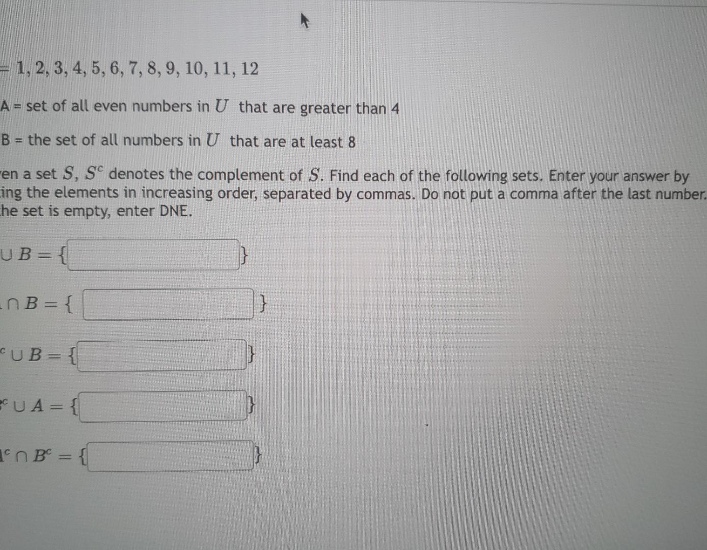 Solved - 1, 2, 3, 4, 5, 6, 7, 8, 9, 10, 11, 12 A = set of | Chegg.com