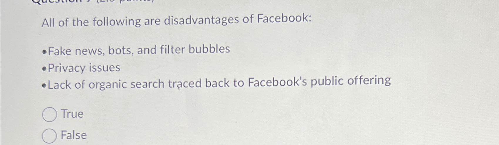 Solved All of the following are disadvantages of | Chegg.com