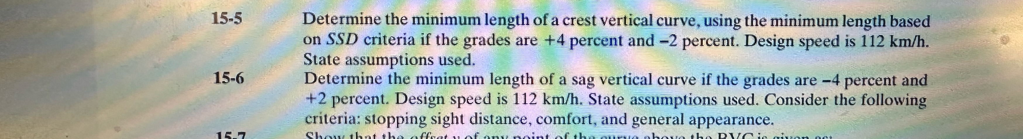 Solved 15-5 ﻿Determine the minimum length of a crest | Chegg.com