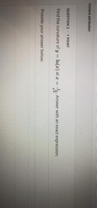 Solved Content attribution QUESTION 2 . 1 POINT Find the | Chegg.com