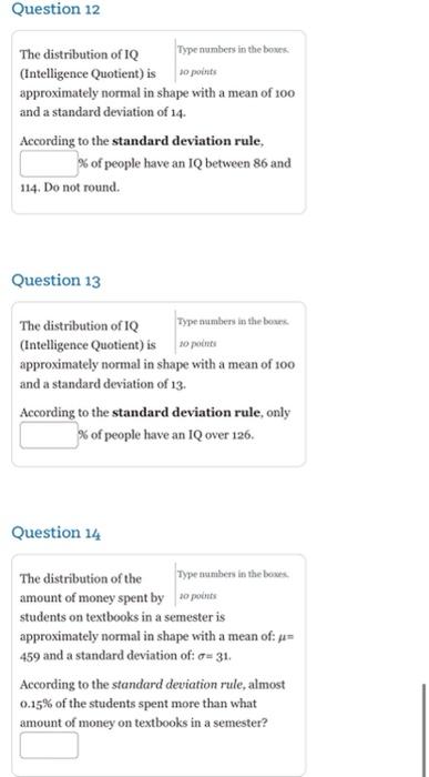 Solved The distribution of IQ (Intelligence Quotient) is | Chegg.com