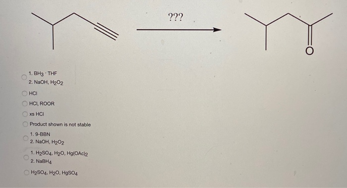 Solved Br ??? Br HB, ROOR OC HBr 1.9-BBI 2. NaOH, H2O2 XS HB | Chegg.com