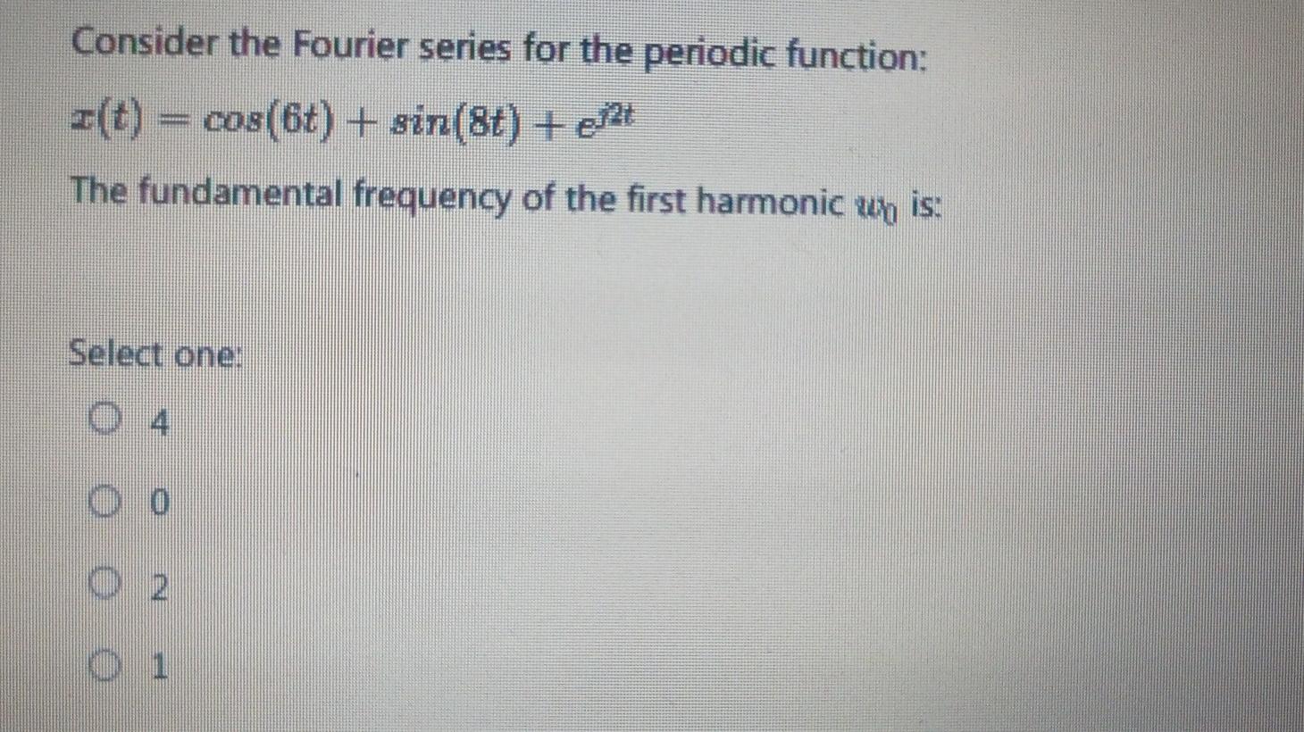 Solved Consider the Fourier series for the periodic | Chegg.com