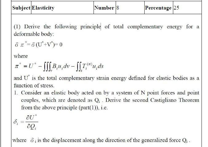 Solved (l) Derive the following principle of total | Chegg.com