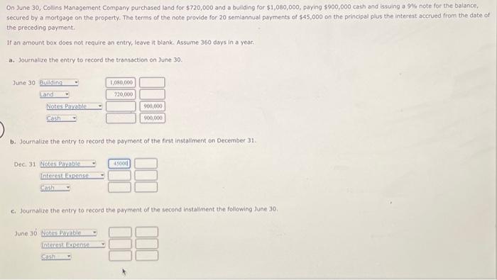 Solved On June 30 , Collins Management Company purchased | Chegg.com