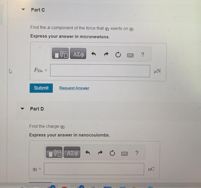 Solved Charge q1=+5.20nC is on the x-axis at x=0 and an | Chegg.com