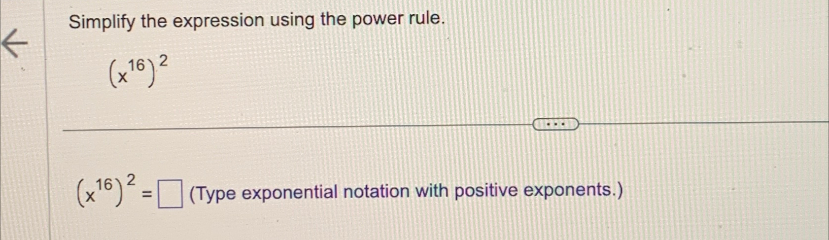 Solved Simplify the expression using the power | Chegg.com