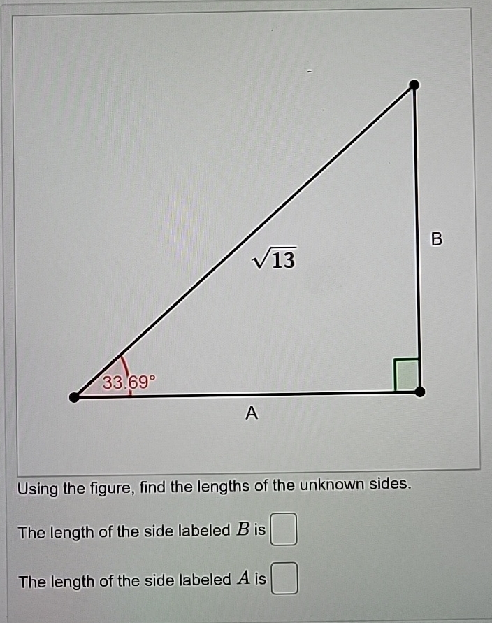 Solved Using the figure, find the lengths of the unknown | Chegg.com