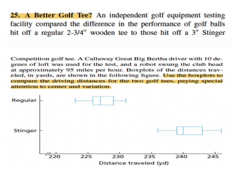 Solved A Better Golf Tee? An independent golf equipment | Chegg.com