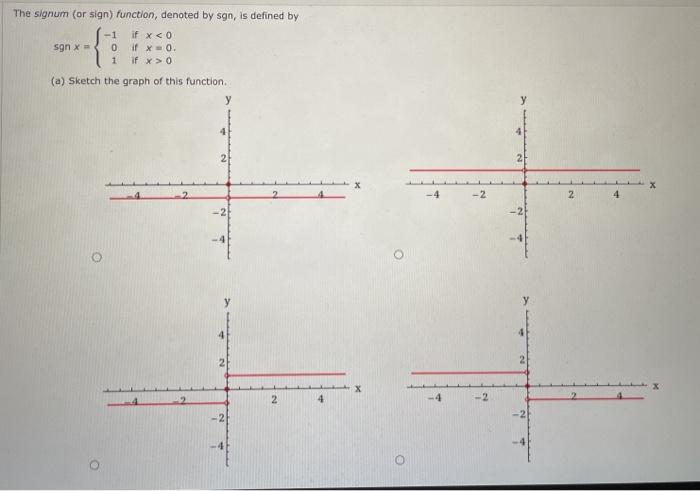 Solved The signum (or sign) function, denoted by sgn, is | Chegg.com