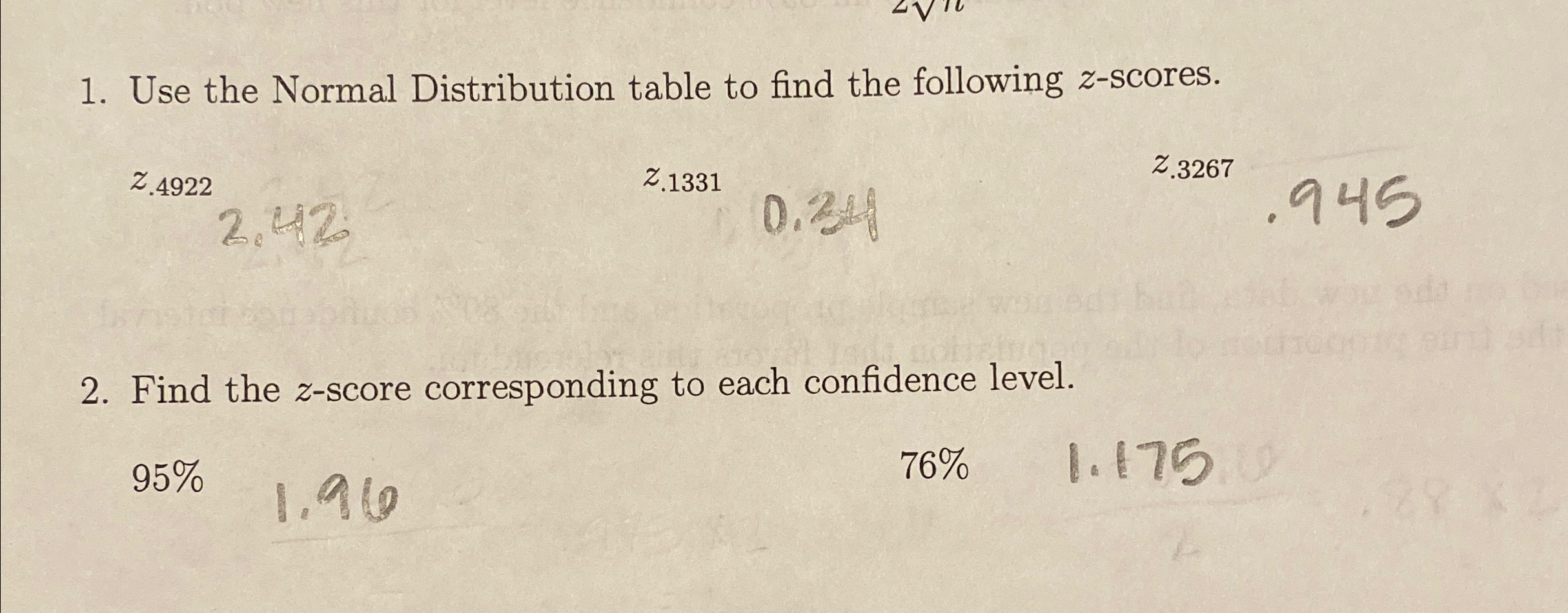 Solved Use the Normal Distribution table to find the | Chegg.com