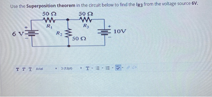 Solved In the circuit below, use superposition theorem to | Chegg.com