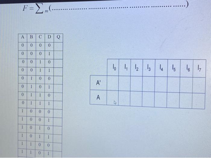 Solved Let the inputs from 10 to 17' of an 8x1 Multiplexer ( | Chegg.com