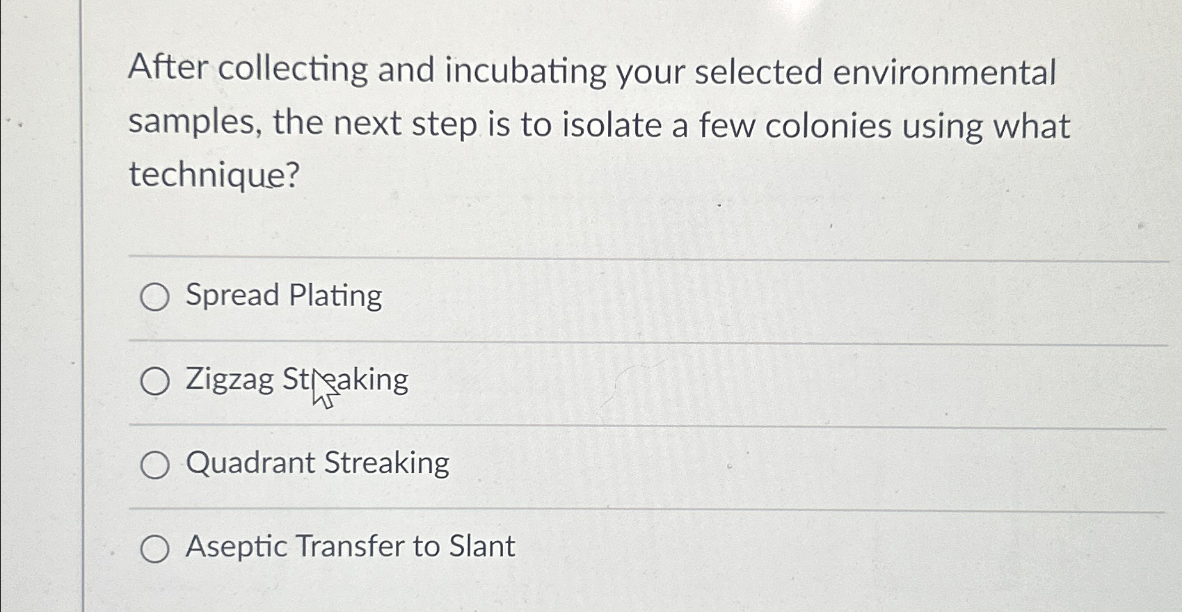 Solved After collecting and incubating your selected | Chegg.com