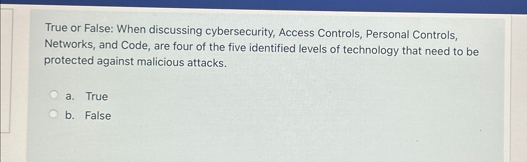 Solved When discussing cybersecurity, Access Controls, | Chegg.com