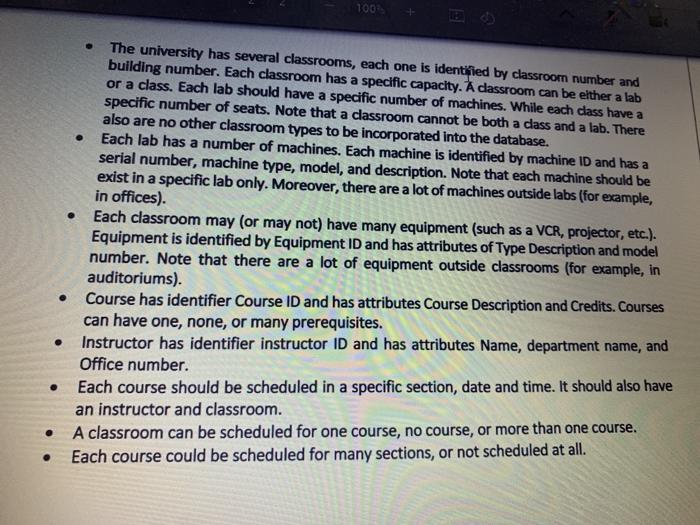 Solved Question 1: Develop an ER model for the following | Chegg.com