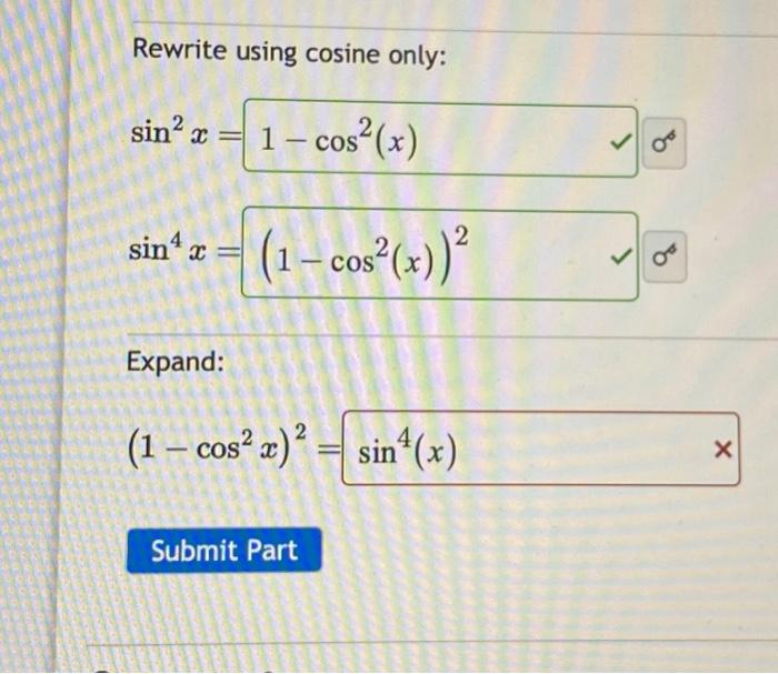 Rewrite using cosine only: | Chegg.com