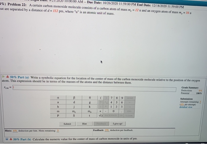 Solved 0:00:00 AM --Due Date: 10/26/2020 11:59:00 PM End | Chegg.com