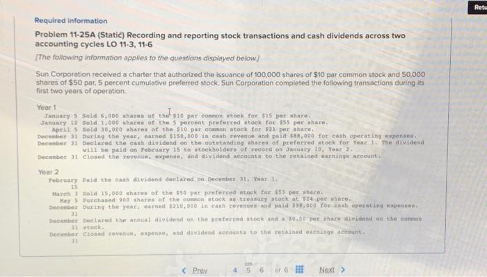 Solved Required information Problem 11-25A (Static) | Chegg.com