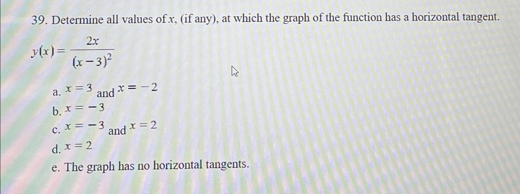 Solved Determine all values of x, (if any), ﻿at which the | Chegg.com