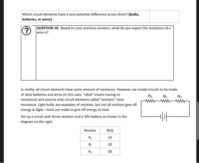 Solved Which circuit elements have a zero potential | Chegg.com