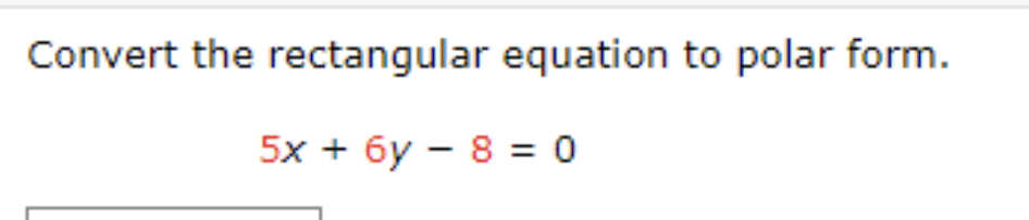 Solved Convert the rectangular equation to polar | Chegg.com
