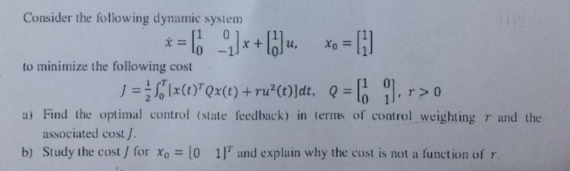 Solved Consider the following dynamic | Chegg.com