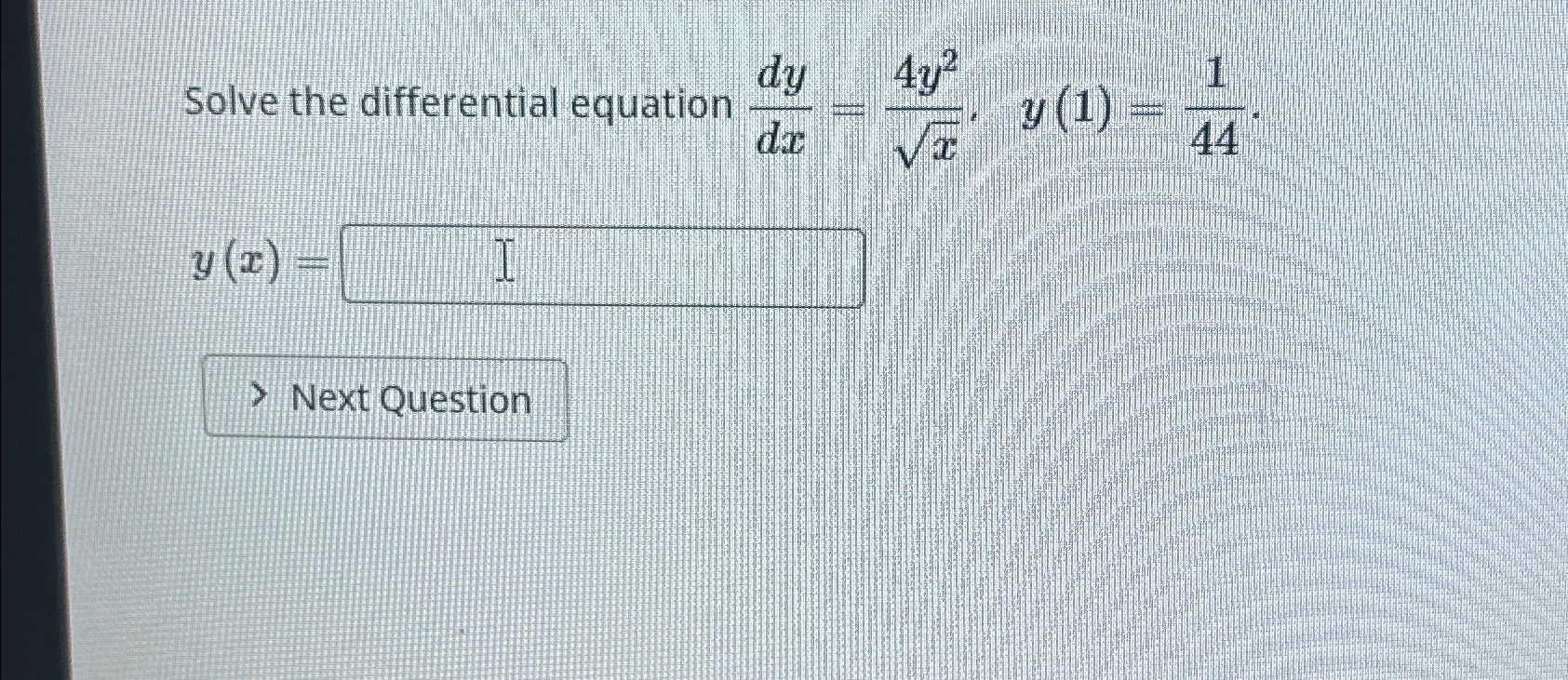 Solved Solve the differential equation | Chegg.com