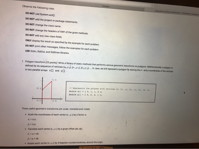 Observe the following rules: DO NOT use System.exito. | Chegg.com