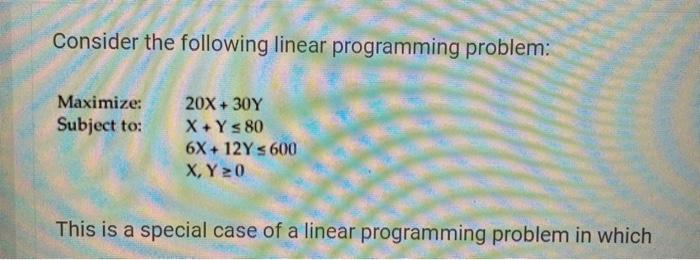 Solved Consider the following linear programming problem: | Chegg.com