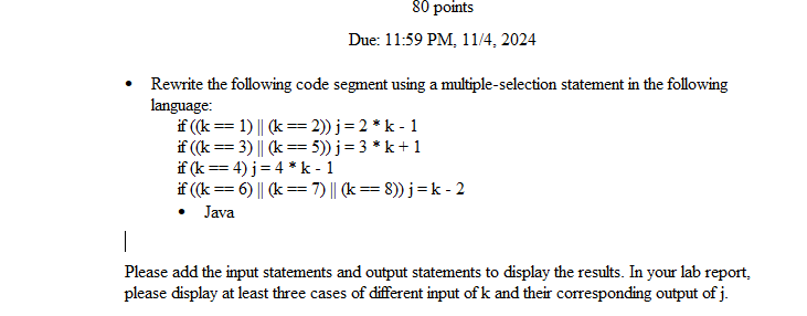 Solved Due: 11:59 PM, 114, 2024Rewrite the following code | Chegg.com