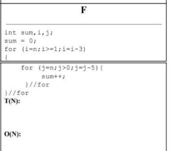 Solved F int sum, i, j; sum 0; for (i=n; i>=1;i=i-3) for | Chegg.com