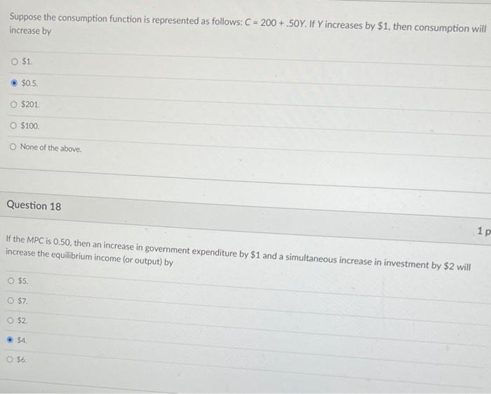 Solved Suppose the consumption function is represented as | Chegg.com