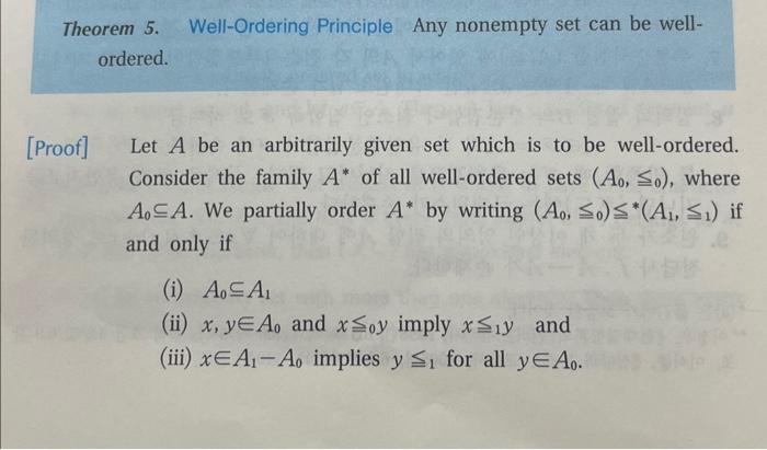 Solved 5. The relation ≦ " defined in the proof of Theorem 5 | Chegg.com