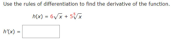 Solved Use the rules of differentiation to find the | Chegg.com