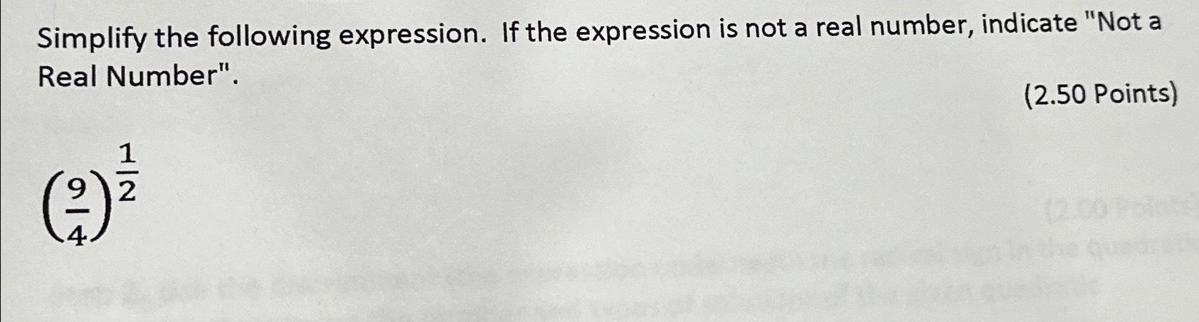 Solved Simplify the following expression. If the expression | Chegg.com
