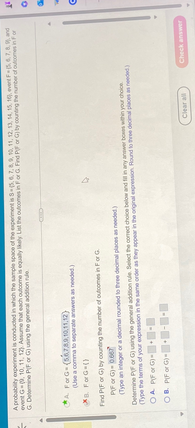 Solved A probability experiment is conducted in which the | Chegg.com