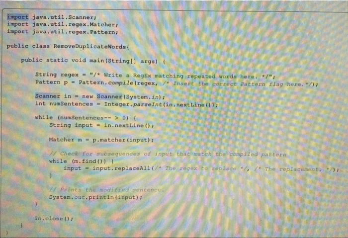Solved In this example research on Java Regular Expressions. | Chegg.com
