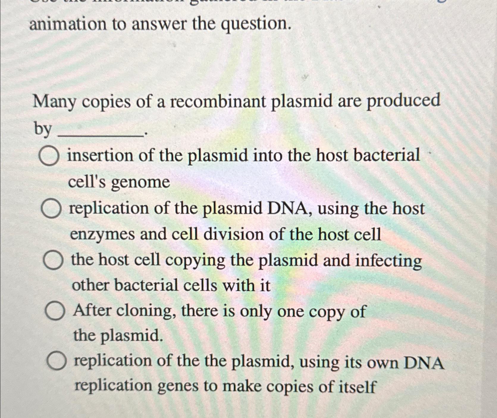Solved animation to answer the question.Many copies of a | Chegg.com