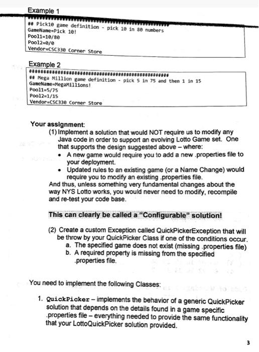 Solved Assignment: Making our Lotto QuickPicker Solution | Chegg.com
