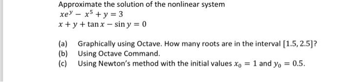 Solved 1.Use the tolerance 𝜀 = 10−6 and display the | Chegg.com