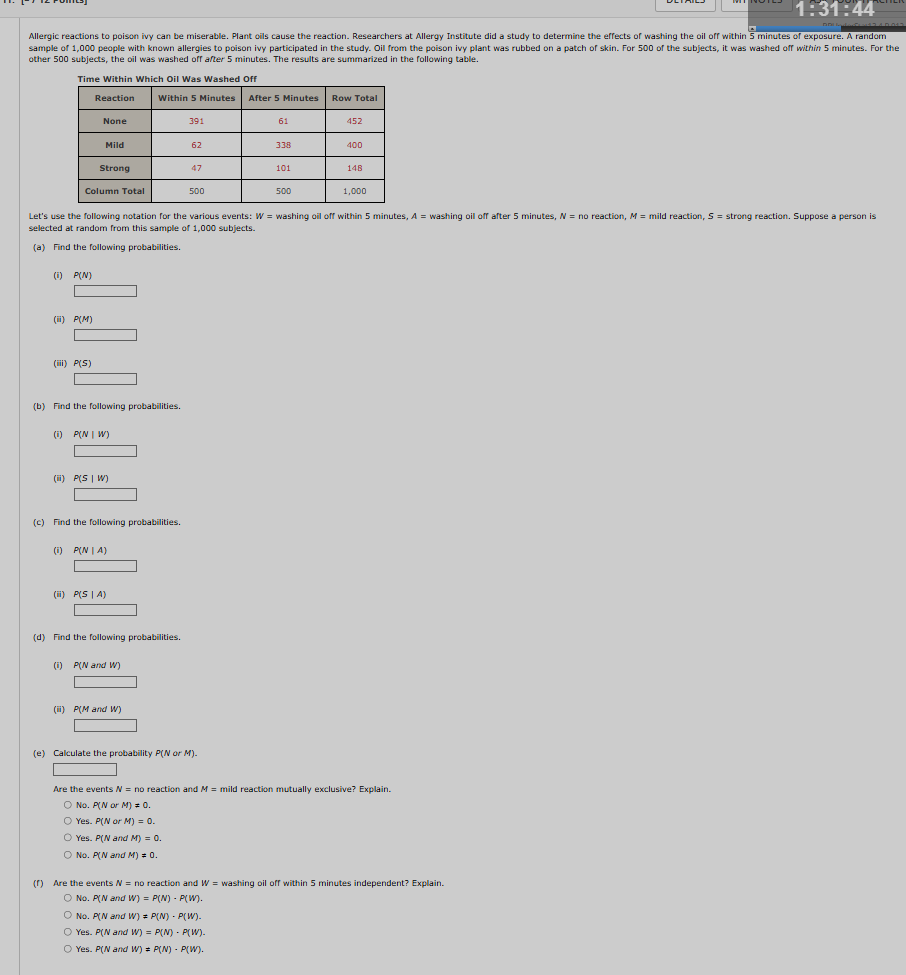 Solved Allergic reactions to poison ivy can be miserable. | Chegg.com