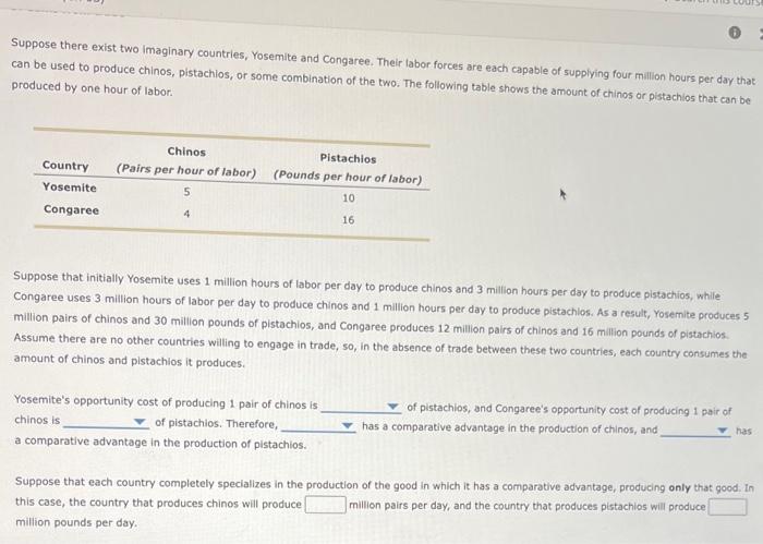 Solved Suppose there exist two imaginary countries, Yosemite | Chegg.com