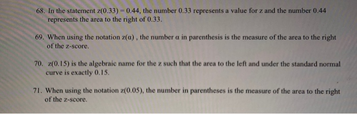 Solved 68. In the statement (0.33) -0.44, the number 0.33 | Chegg.com